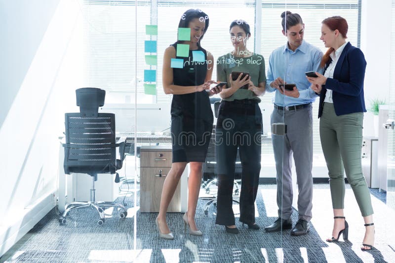 Executives Discussing with Each Other Stock Image - Image of ...