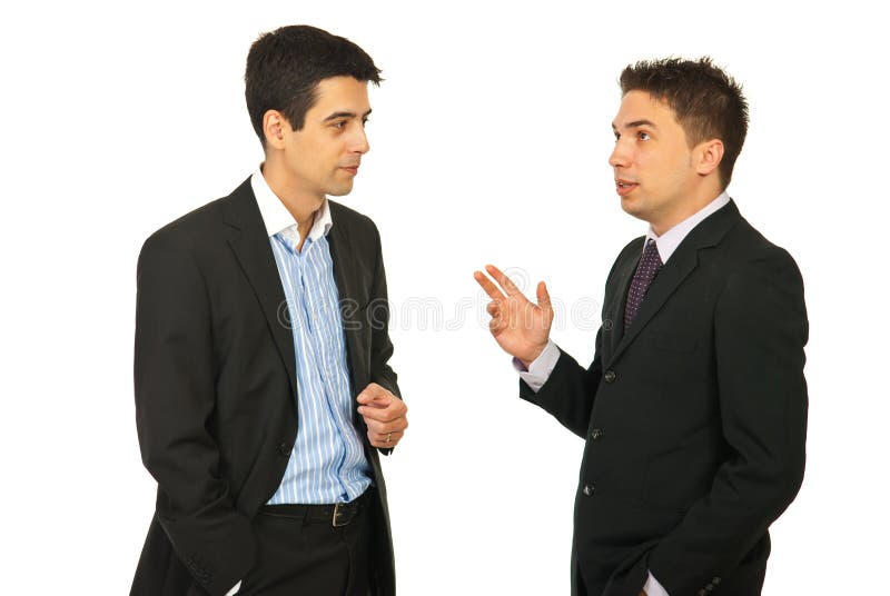 Two Guys Having a Conversation Stock Image - Image of male, jeans: 8113009