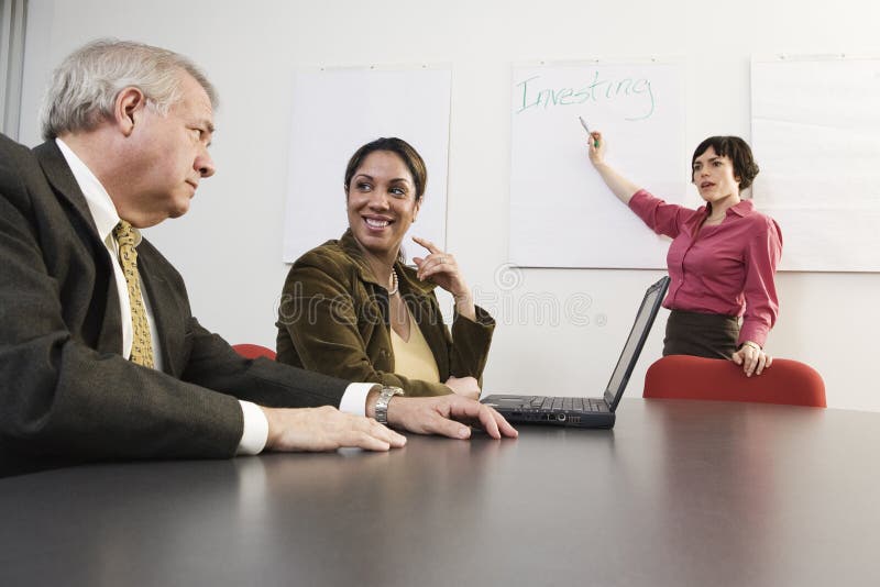 Executives in a Presentation. Stock Image - Image of horizontal ...