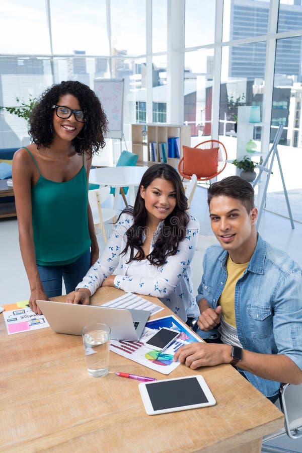 Executives Working on Laptop in the Office Stock Photo - Image of male ...