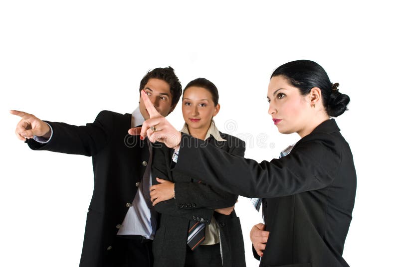 Executivos apontar imagem de stock. Imagem de apontar - 9159837