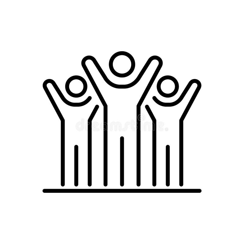 Executivos Da Linha Simples Ilustração Lisa Do ícone Do Grupo De