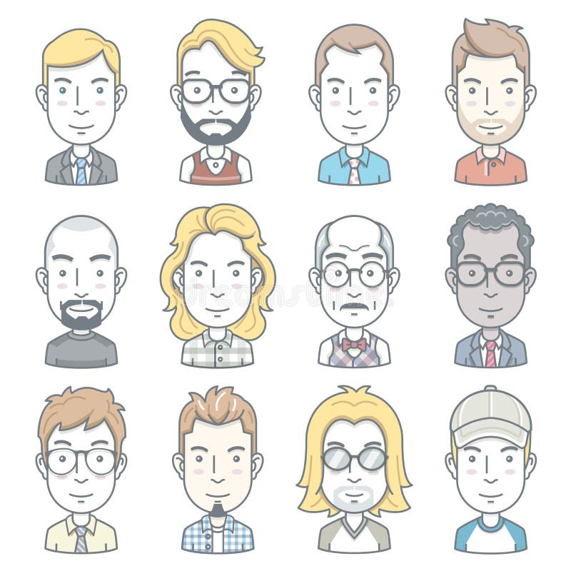 Executivos Dos ícones Do Avatar Ilustração Do Vetor Ilustração De
