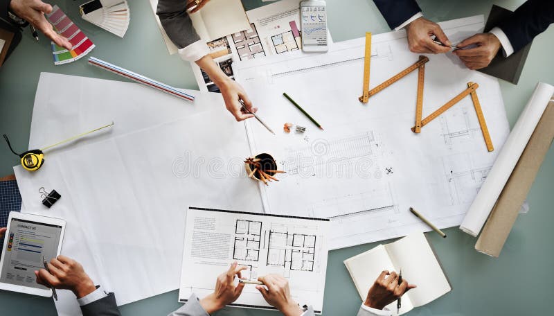 Executivos Que Encontram O Conceito De Projeto Do Modelo Da Arquitetura