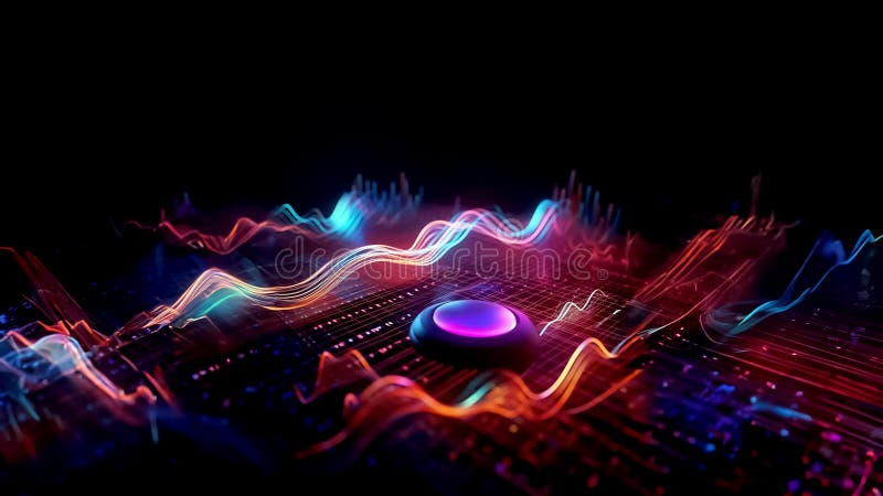 An Exemplary Generation of Audio Signals Stock Illustration ...