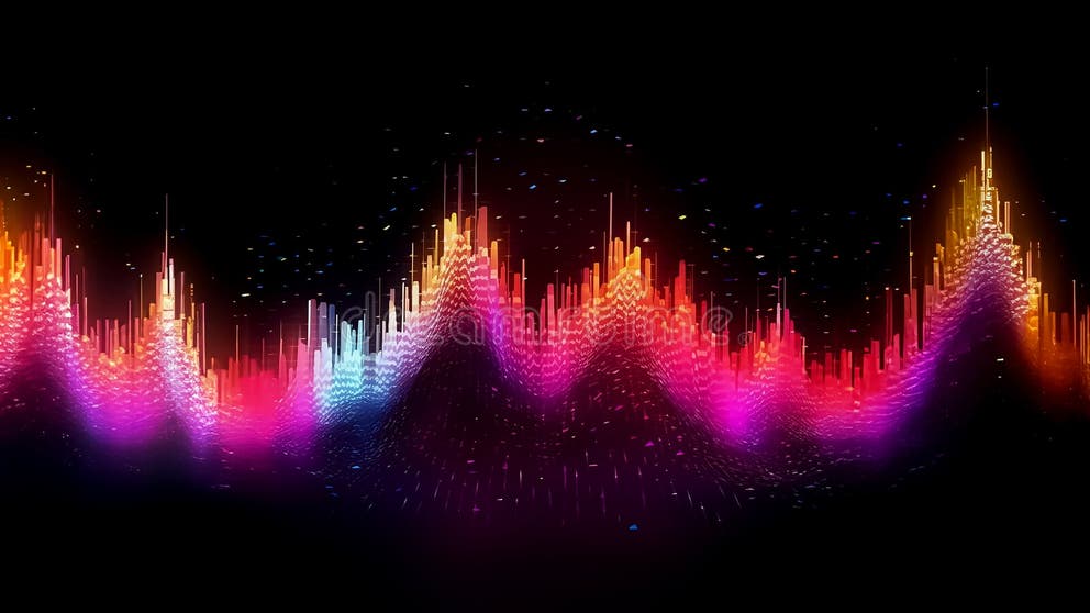 An Exemplary Generation of Audio Signals Stock Illustration ...