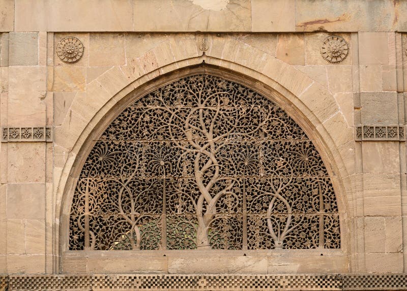 Exemple D'architecture Indienne Dans Ahmadabad, Inde Photo stock ...