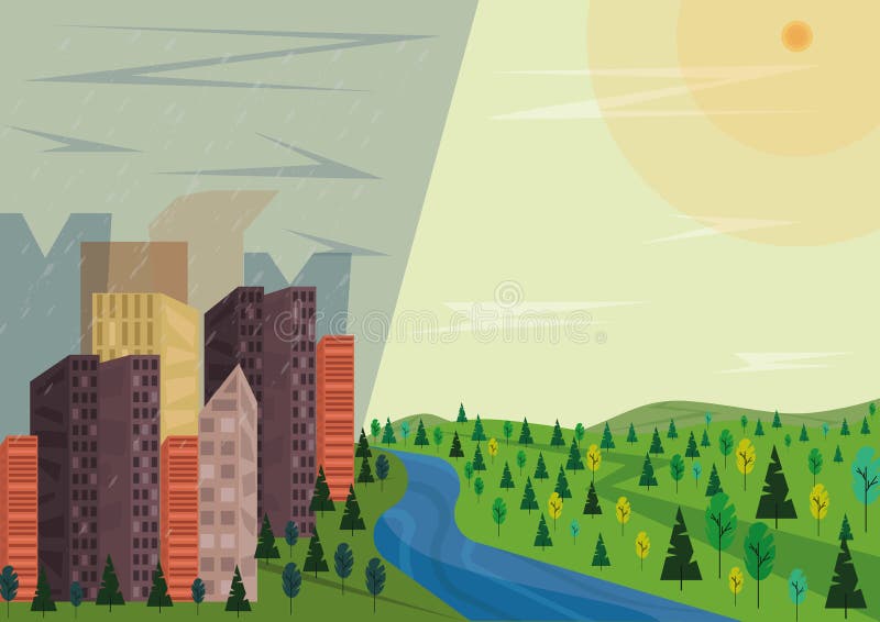 Exemplo do microclima ilustração do vetor. Ilustração de molhado ...