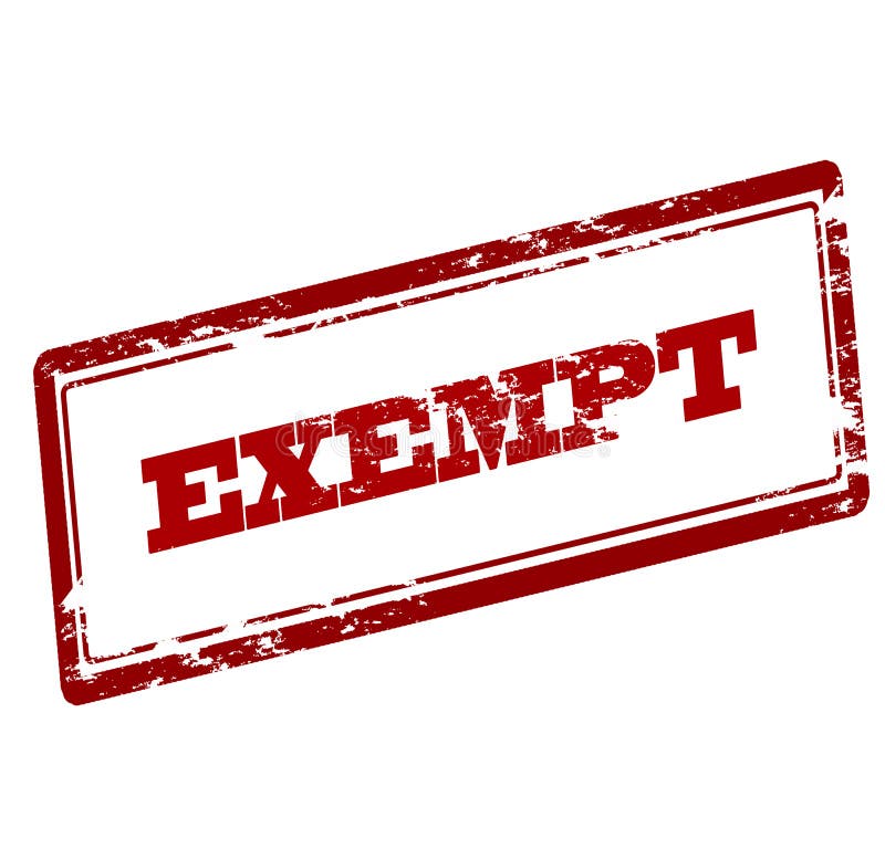 Exempt red rubber stamp stock illustration. Illustration of excluded ...