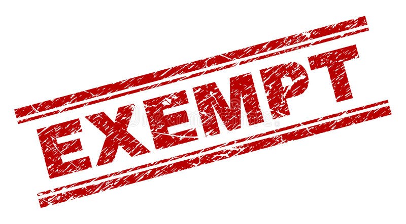 Grunge Textured EXEMPT Stamp Seal Stock Vector - Illustration of ...