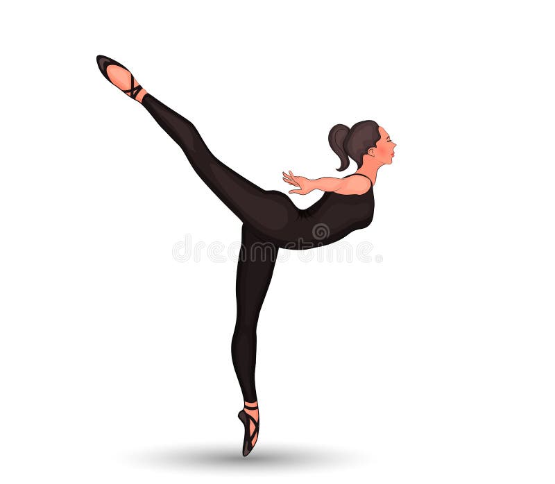 Exercício Da Bailarina Da Menina Ilustração do Vetor - Ilustração de ...