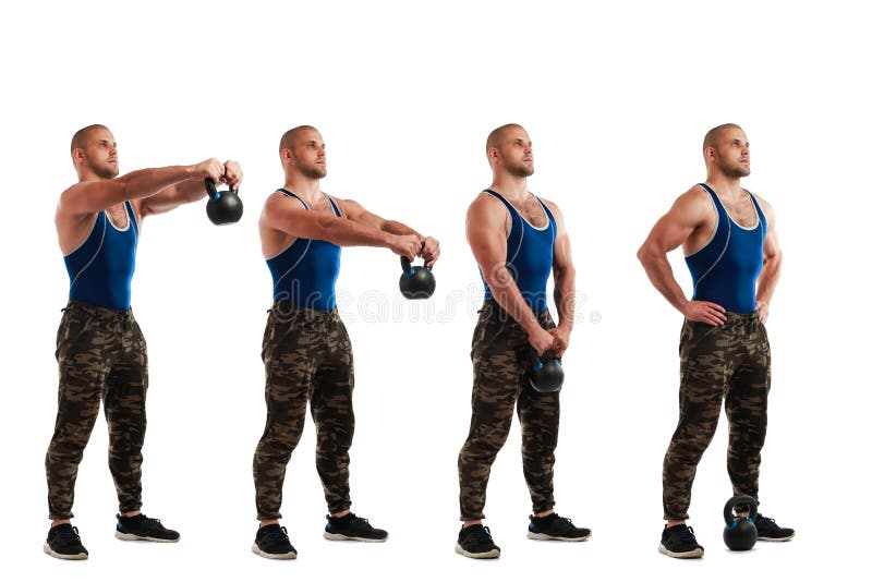 Exercices Avec Le Poids Sur Les Muscles Photo stock - Image of ...