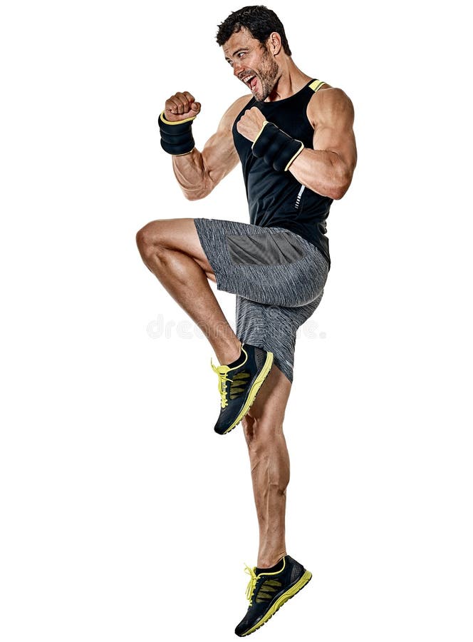 Cardio Boxing Workout Fitness Exercise Aerobics Woman Isolated Photo ...