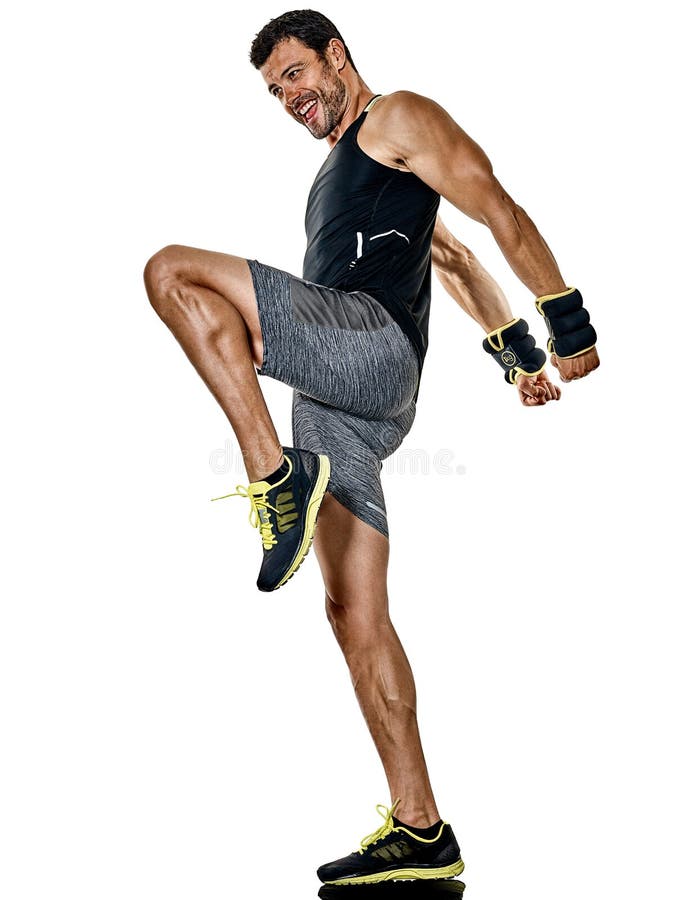 Exercices De Boxe D'homme De Forme Physique Cardio- D'isolement Photo ...
