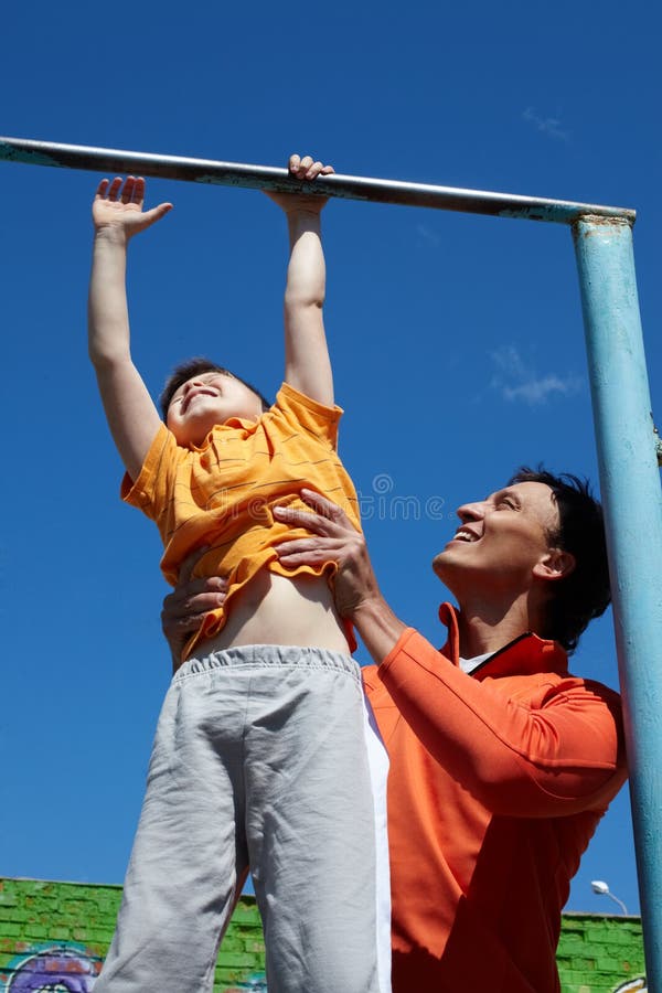 Exercise stock photo. Image of sports, child, father - 22465368