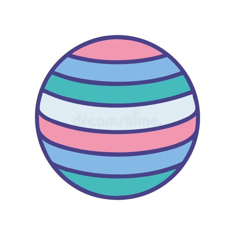 Exercise Ball Stability Gym Fitness Training Icon Stock Vector ...