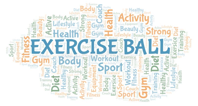 Exercise Ball Word Cloud Stock Illustration Illustration Of Activity