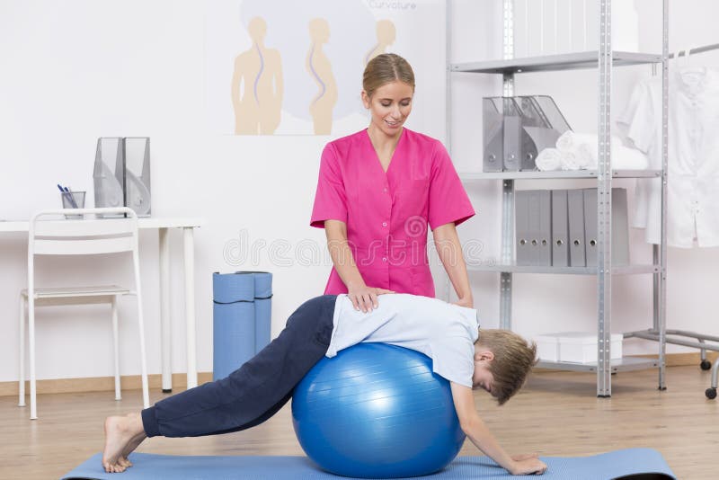 Exercise ball workout stock image. Image of posture, exercise - 78076397