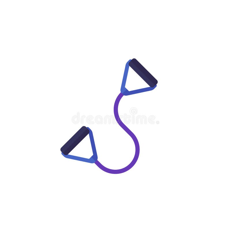 Exercise Band Isolated on White, Vector Icon Stock Illustration ...