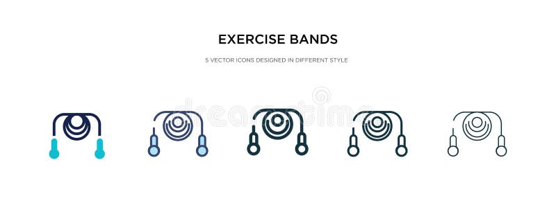 Exercise Bands Icon in Different Style Vector Illustration. Two Colored ...