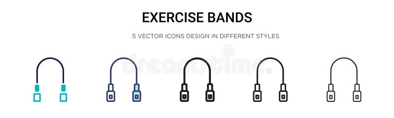 Exercise Bands Icon in Filled, Thin Line, Outline and Stroke Style ...
