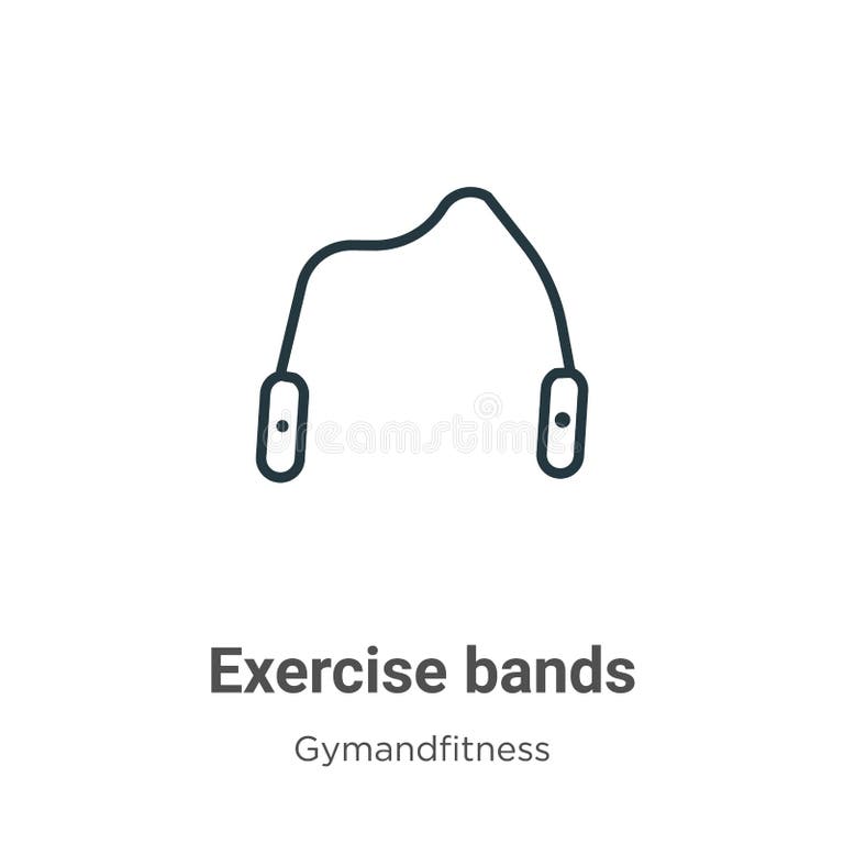 Exercise Bands Outline Vector Icon. Thin Line Black Exercise Bands Icon ...