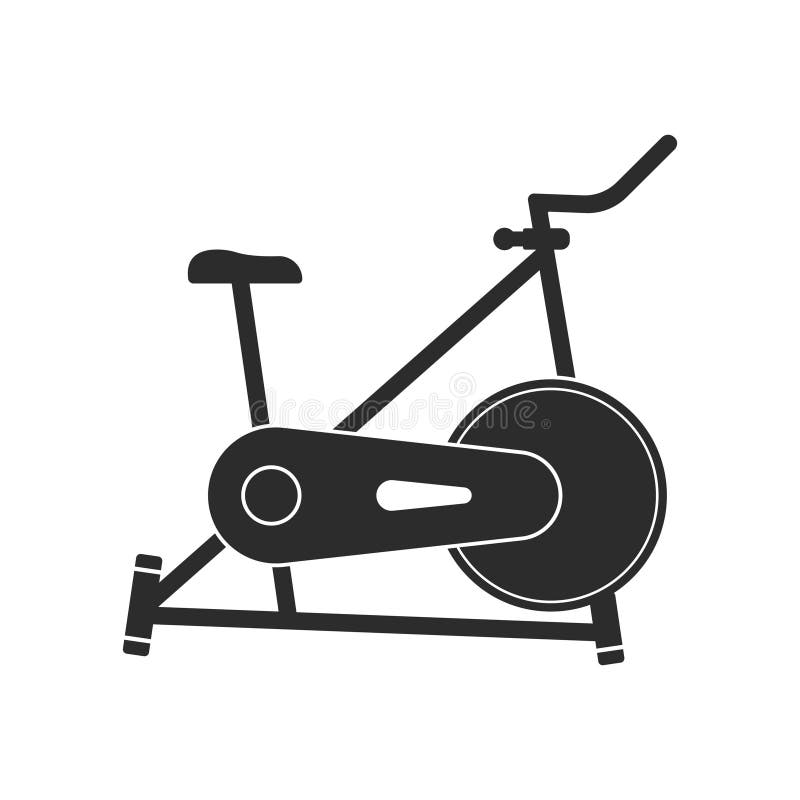 Exercise Bicycle Fitness Icon Flat Design Template Stock Illustration - Illustration of icon ...