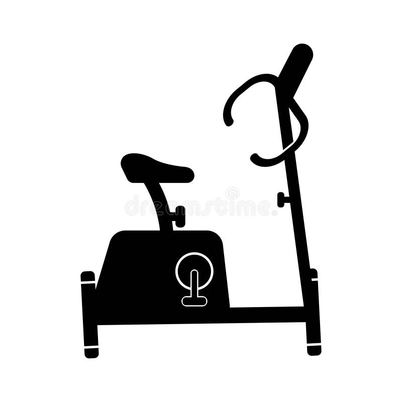 Exercise Bicycle Fitness Icon Flat Design Template Stock Illustration - Illustration of vector ...