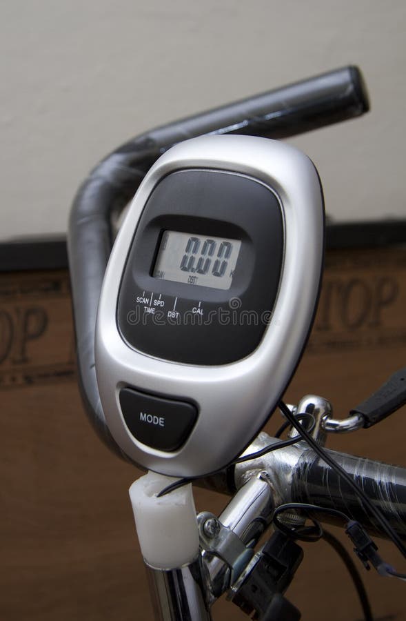 Exercise Bicycle meter stock photo. Image of kilometer - 21492196