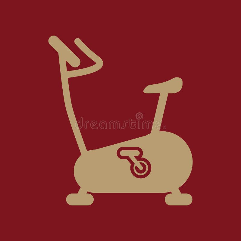 The Exercise Bike Icon. Exercycle Symbol Stock Vector - Illustration of ...