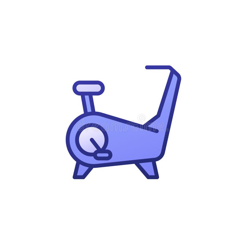 Exercise Bike Icon with Outline Stock Vector - Illustration of ...