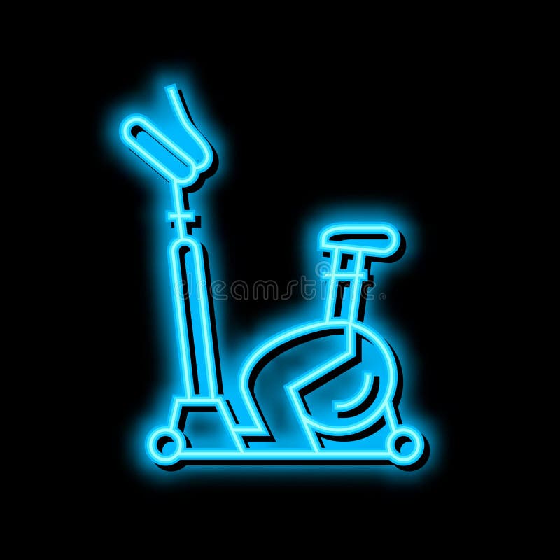 Exercise Bike Neon Glow Icon Illustration Stock Vector - Illustration ...