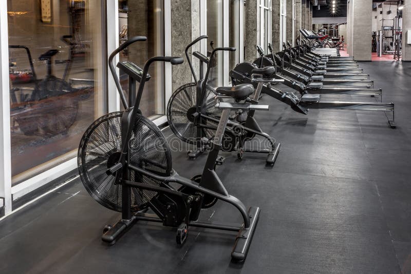 Exercise Bikes, Rowing Machines and Treadmills by Window in Spacious ...