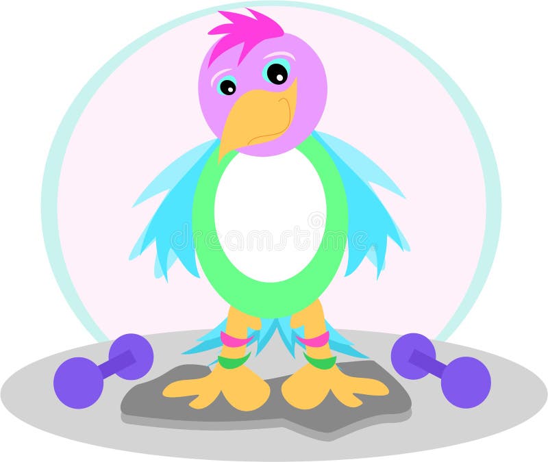 Exercise Bird with Weights stock vector. Illustration of wellness - 9546742