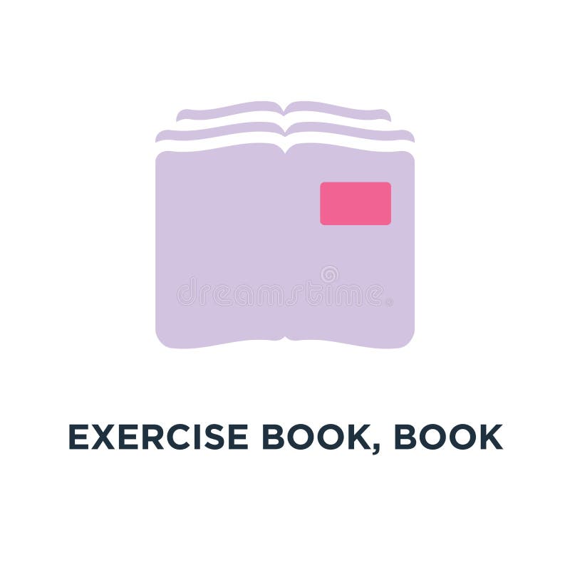 Exercise Book, Book Icon. Education, Book Concept Symbol Design Stock ...