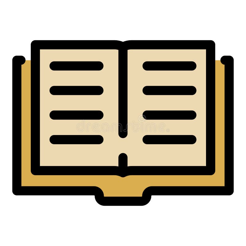 Exercise Book Icon Color Outline Vector Stock Vector - Illustration of ...