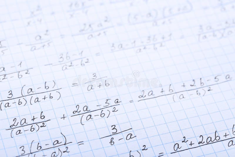 Maths formulas stock image. Image of lecture, notebook - 121591699