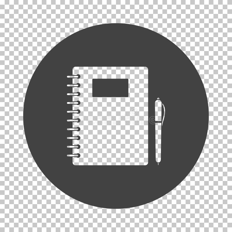 Exercise Book with Pen Icon Stock Vector - Illustration of single ...