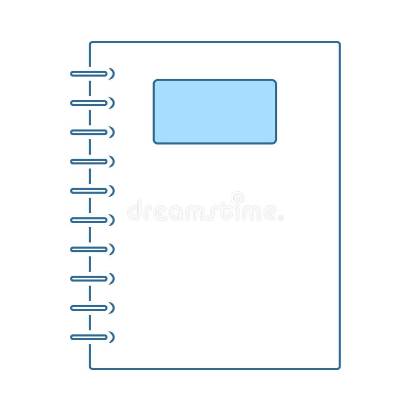 Exercise Book with Pen Icon Stock Vector - Illustration of learn, color ...