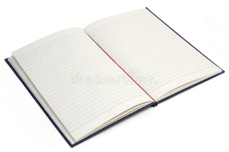Exercise Book on White Background, Top View Stock Illustration ...
