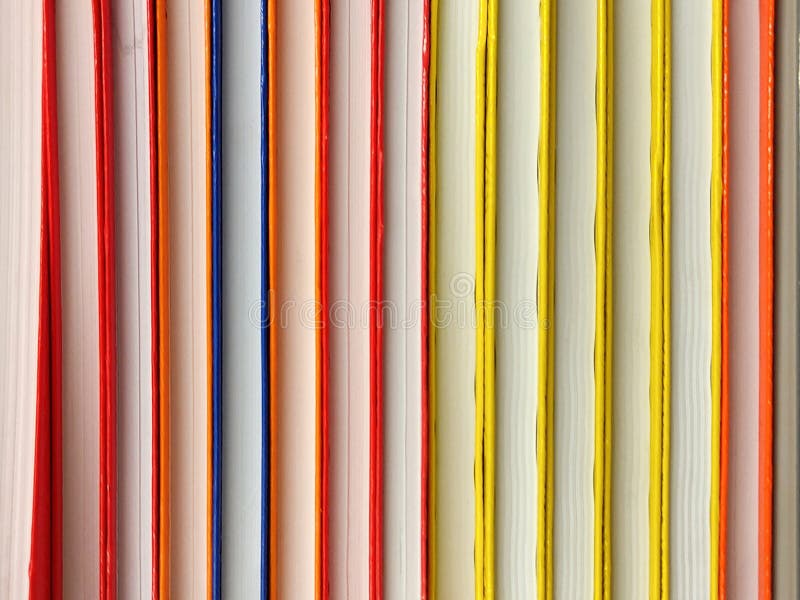 Exercise Books Stacked Different Colors Horizontal Stock Image - Image ...