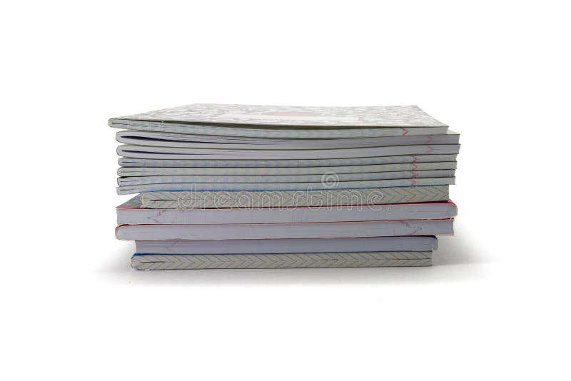 Stack of Old Exercise Books Stock Image - Image of popular, pile: 21860963