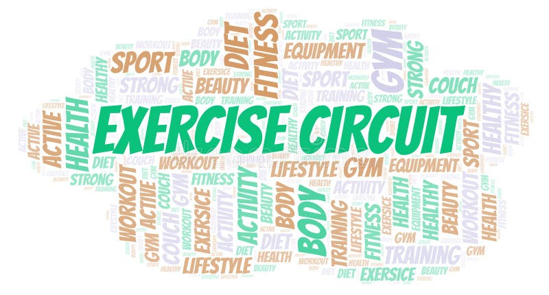 Exercise Circuit Word Cloud Stock Illustration - Illustration of ...