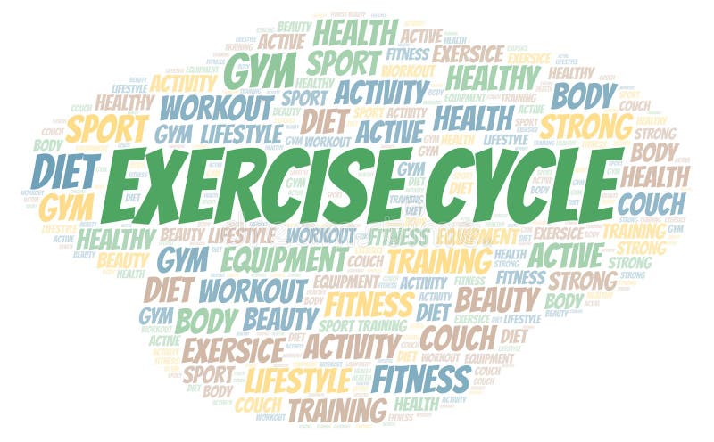 Exercise Cycle word cloud stock illustration. Illustration of word ...