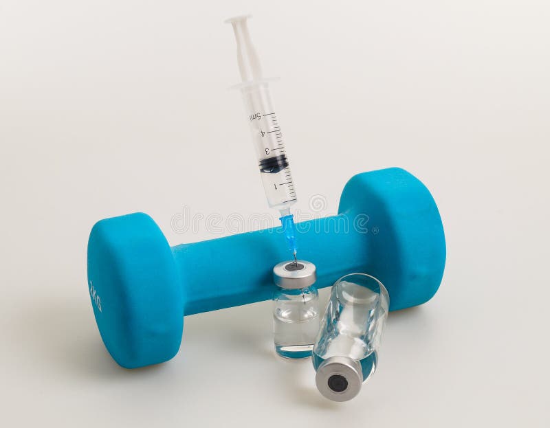 Doping Syringe on Athletics Sports Area Stock Image - Image of ground ...