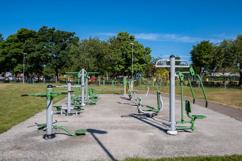 Exercise Equipment in a Public Park Maghull May 2020 Editorial Image ...