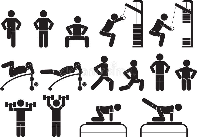 Exercise stock vector. Illustration of icons, exercise - 54787058