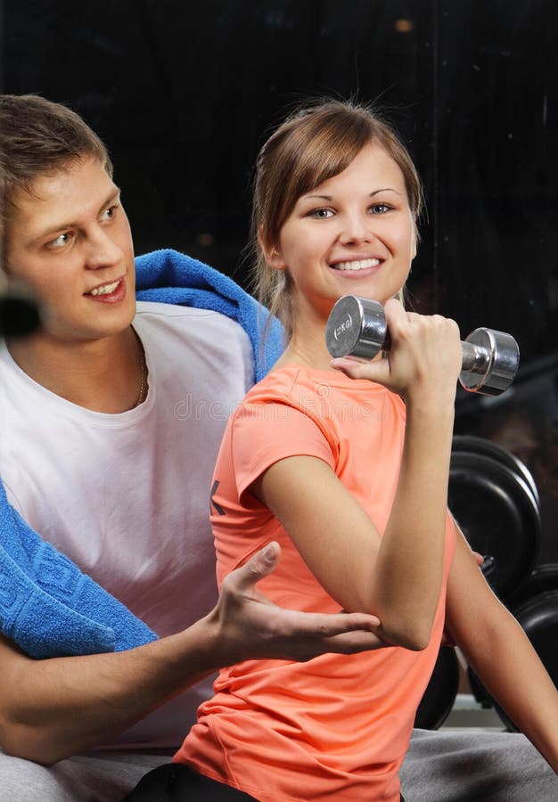 Exercise in health club stock photo. Image of training - 18176048