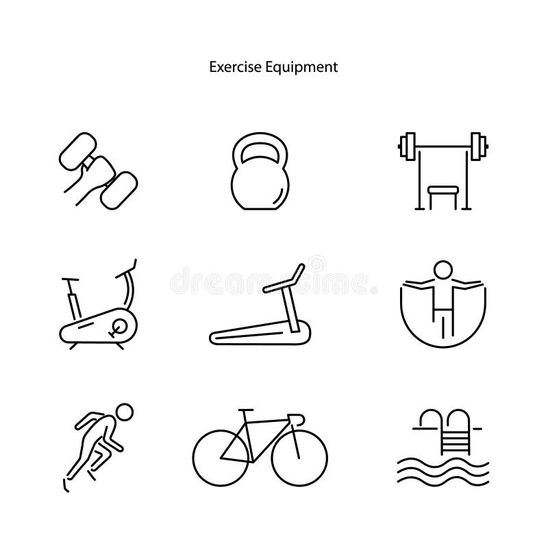 Exercise Icon Thin Line Outline Linear Exercise Symbol for Logo, Web ...