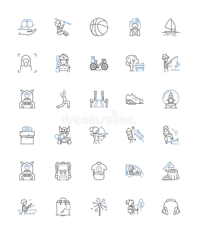 Exercise Line Icons Collection. Endurance, Cardio, Strength ...